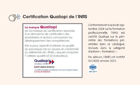 Certification RNQ Qualiopi - INRS - INRS