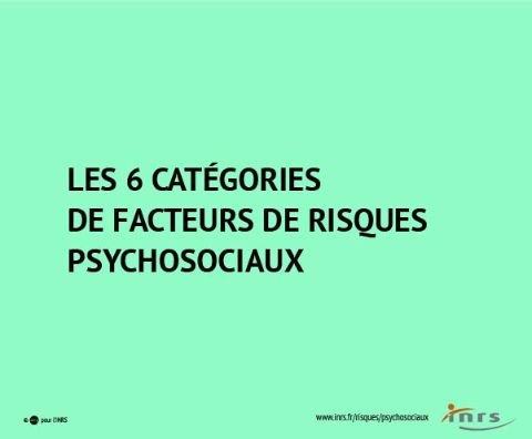 Risques psychosociaux (RPS). Facteurs de risque - Risques - INRS