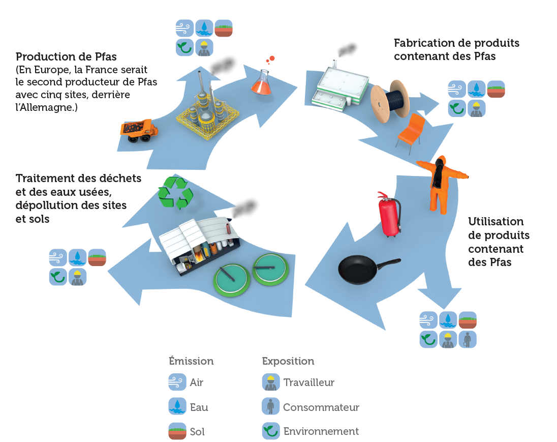 Pfas ou polluants éternels et santé au travail : explications de l’INRS - Actualité - INRS